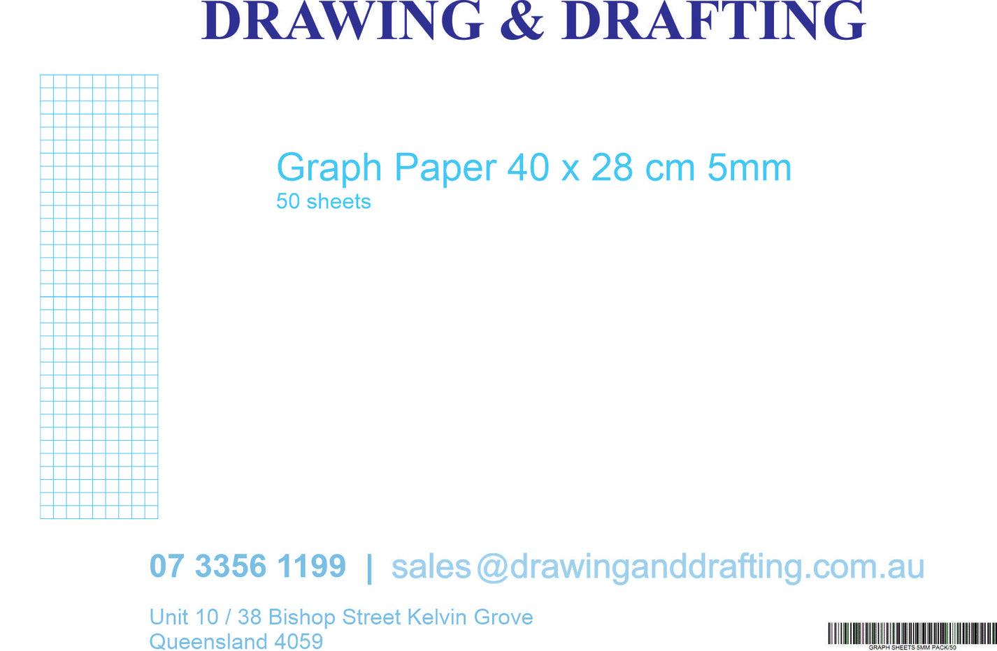 Graph Paper 5mm Cross Section Bond GGPC021X – Drawing & Drafting Australia